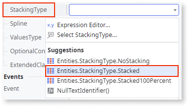AreaChart - OutSystems 11 ドキュメンテーション