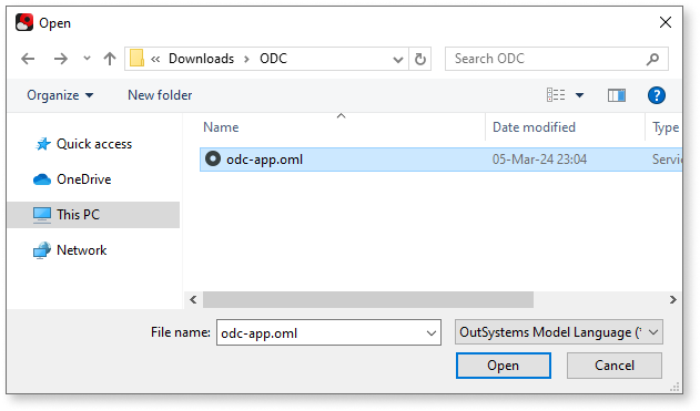 ODC Studioでomlファイルを開く - ODC Documentation