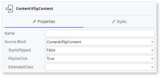 Flip Content - OutSystems 11 ドキュメンテーション