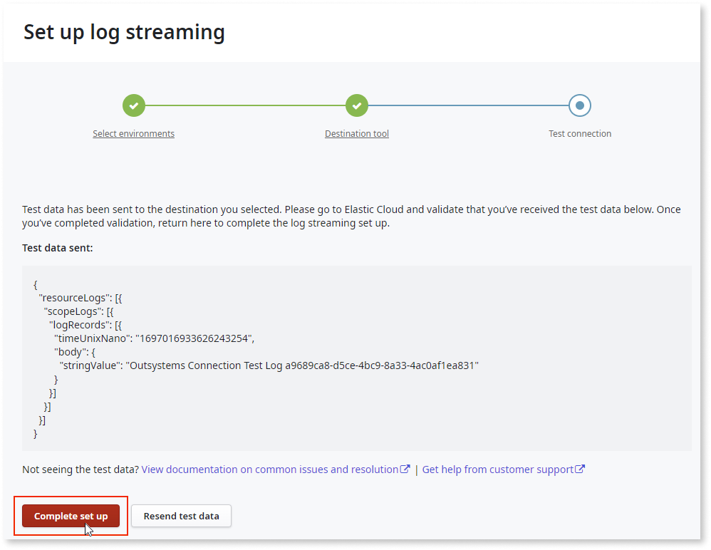 Configuring the log streaming service in LifeTime - OutSystems 11 Documentation