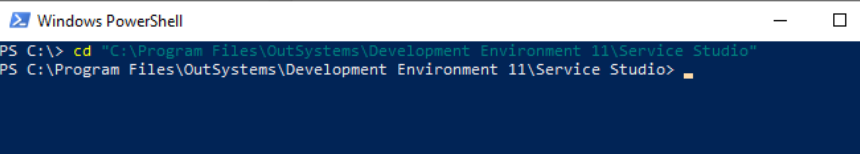 Service Studio command line - OutSystems 11 Documentation