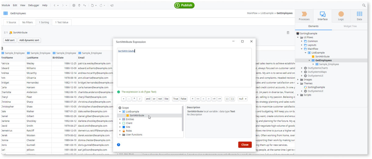 Aggregateの結果をソートする - OutSystems 11 ドキュメンテーション