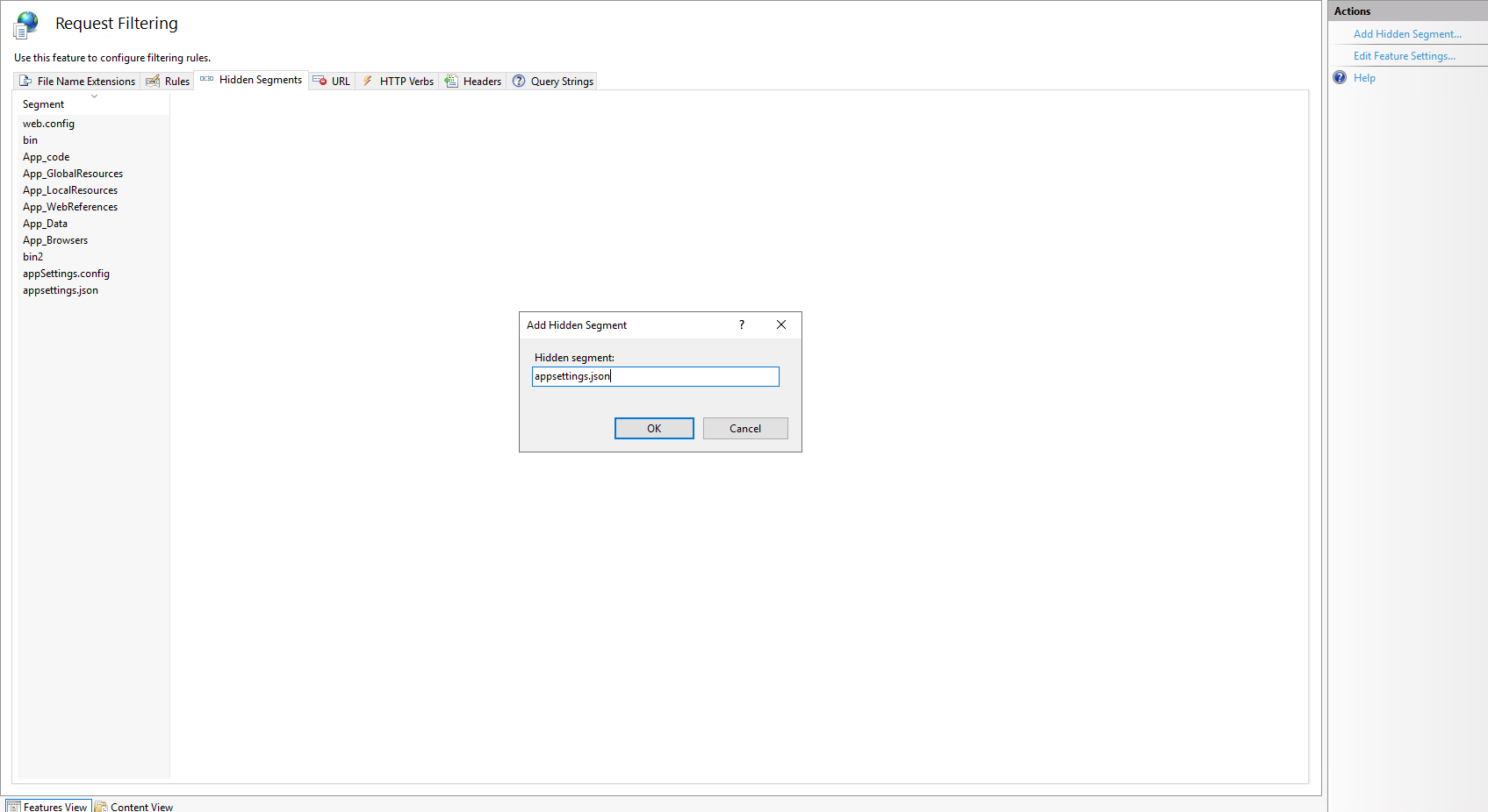 appsettings.json is publicly accessible - OutSystems Support