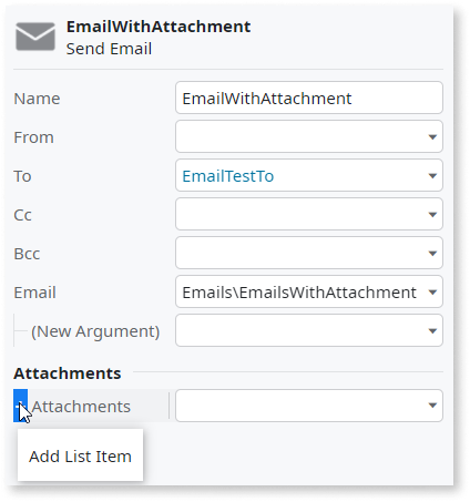 Adding email attachments - ODC Documentation