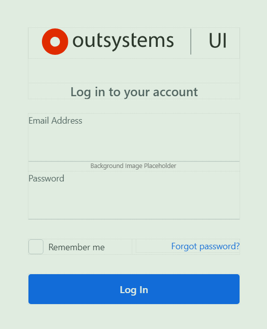 Login Form Reference - OutSystems 11 Documentation