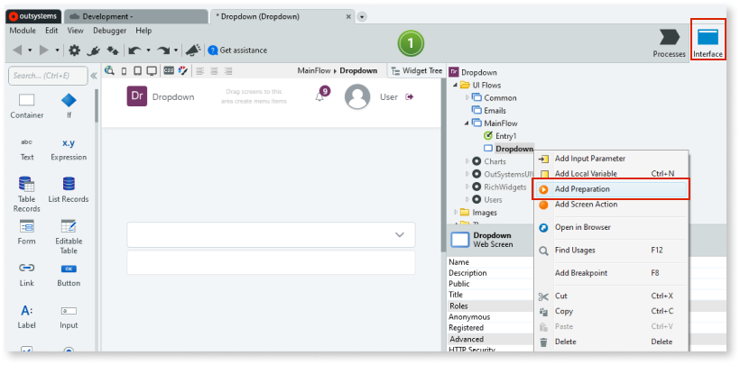 Dropdown - OutSystems 11 Documentation