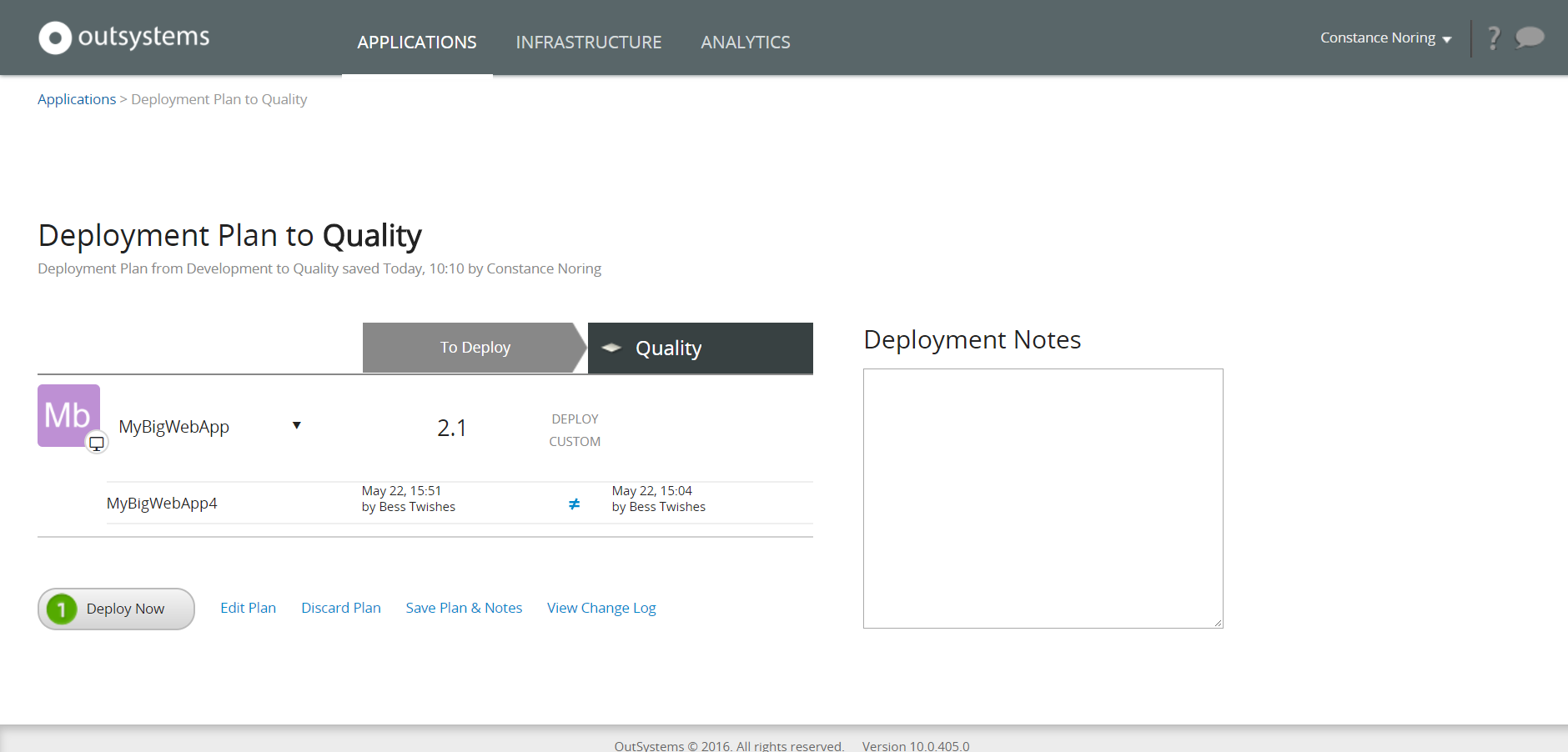 Deploy a Single Module - OutSystems 10 Documentation
