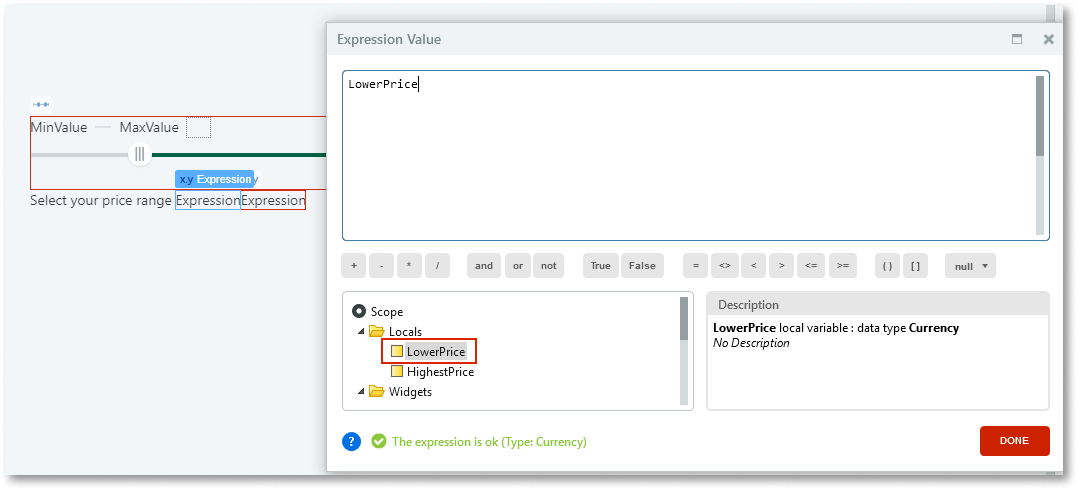Range Slider Interval - OutSystems 11 Documentation