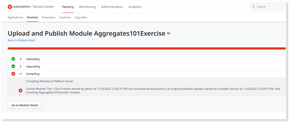 Platform Serverのアップグレード中のモジュールのデプロイ手順 - OutSystems 11 ドキュメンテーション