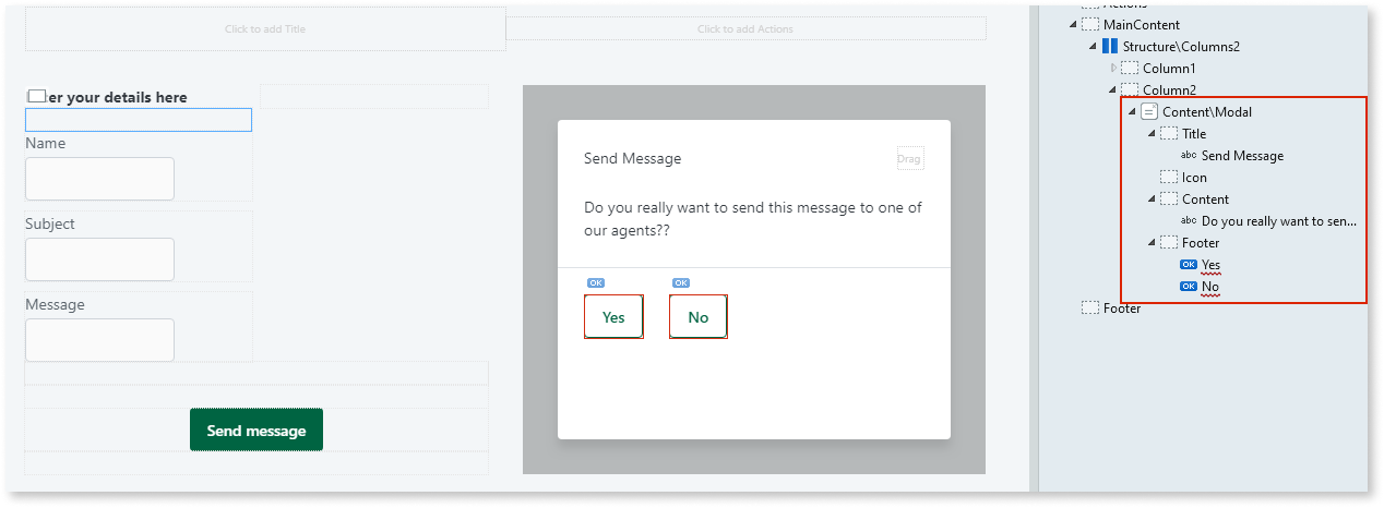 Modal - OutSystems 11 Documentation