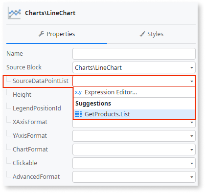 Create Line and Area Charts - OutSystems 11 Documentation