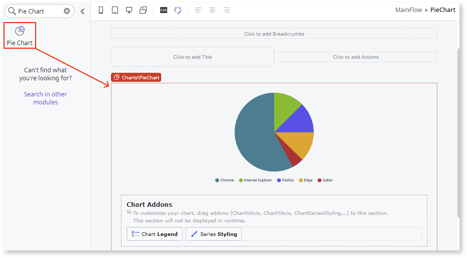PieChart - OutSystems 11 ドキュメンテーション