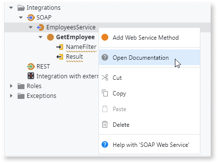 Document an Exposed SOAP Web Service - OutSystems 11 Documentation