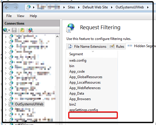 appsettings.json is publicly accessible - OutSystems サポート