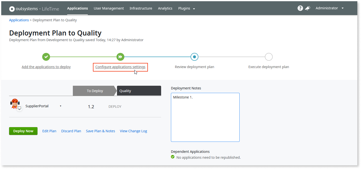 ALM in OutSystems: configuration management - OutSystems 11 Documentation