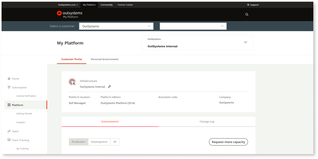 OutSystemsインフラを管理する - OutSystems 11 ドキュメンテーション