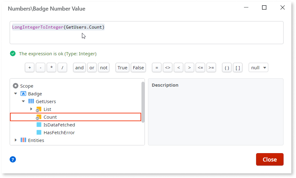 Badge - OutSystems 11 Documentation