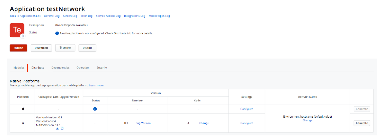 Customizing the mobile app version code - OutSystems 11 Documentation