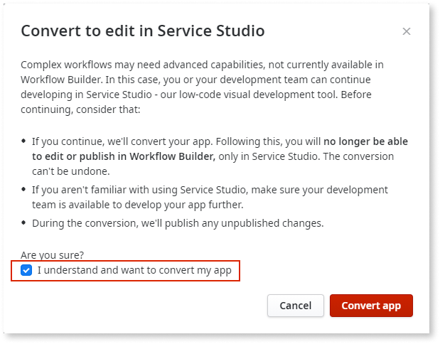 Converting a Workflow Builder app to Service Studio - OutSystems 11 Documentation