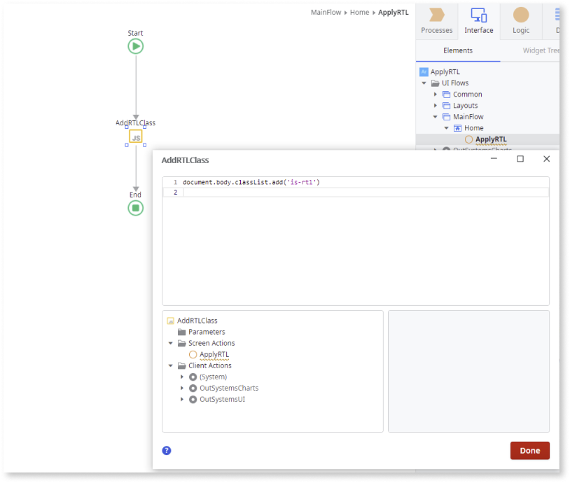 Right-to-Left - OutSystems 11 Documentation