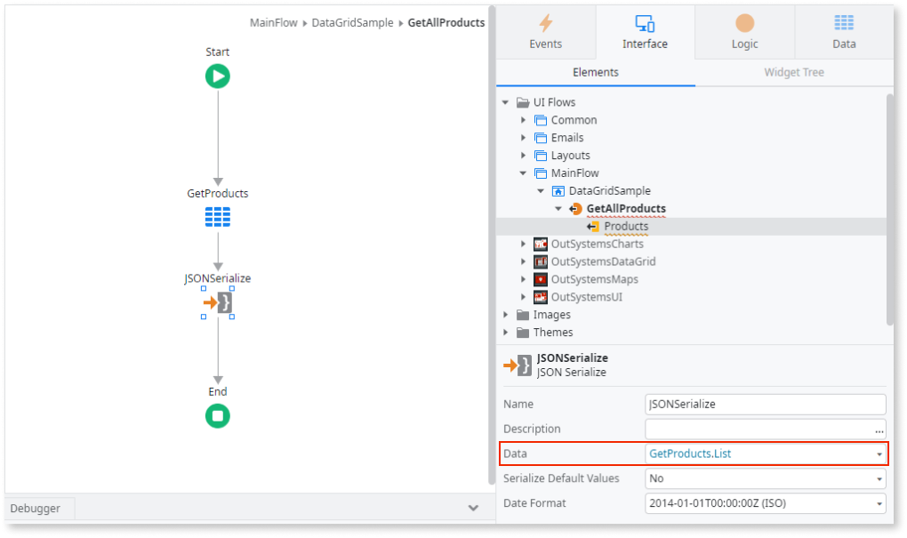 Outsystems Data Gridでデータを取得する Odc Documentation
