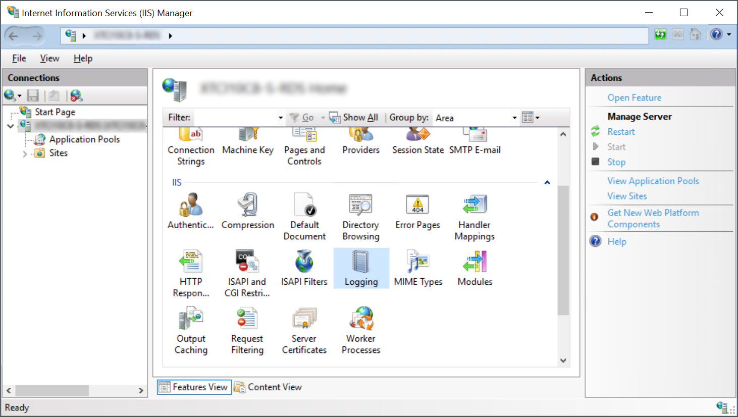 IIS Manager logs - OutSystems Support