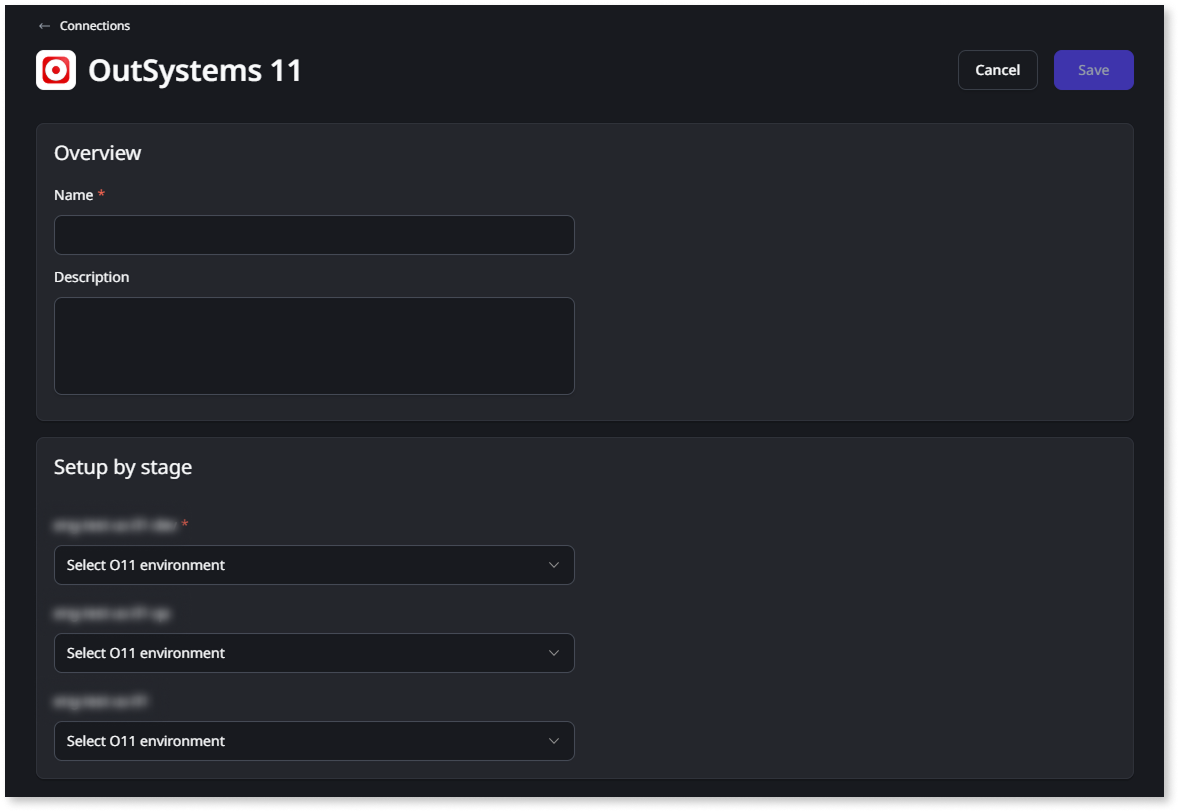 Configure the O11 connection in ODC Portal - OutSystems 11 Documentation