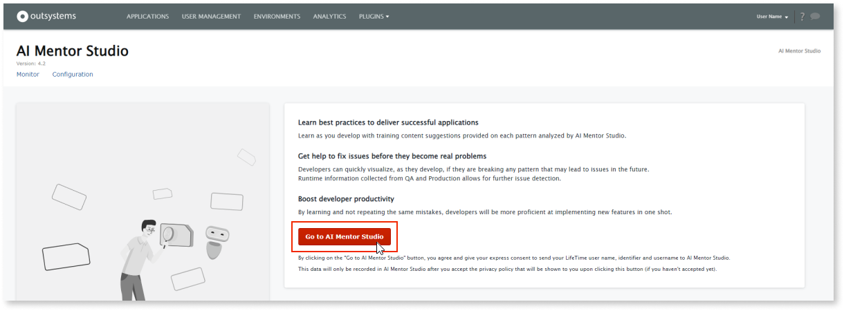 How to set up AI Mentor Studio - OutSystems 11 Documentation