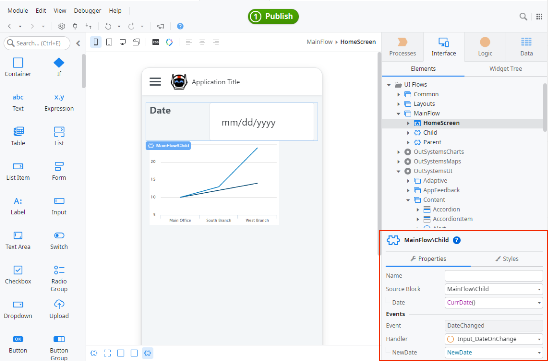 Pass Data Between Blocks - OutSystems 11 Documentation