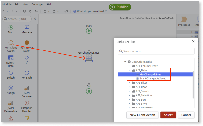 How to save changes to the OutSystems Data Grid - OutSystems 11 Documentation