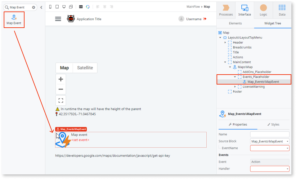 How to add a marker on map click - OutSystems 11 Documentation