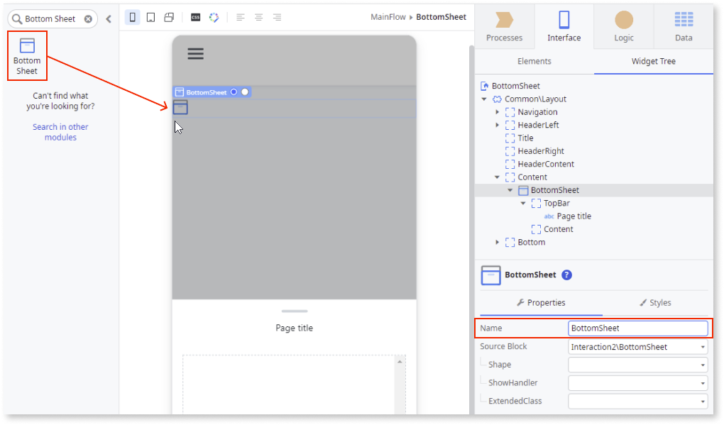 Bottom Sheet - ODC Documentation