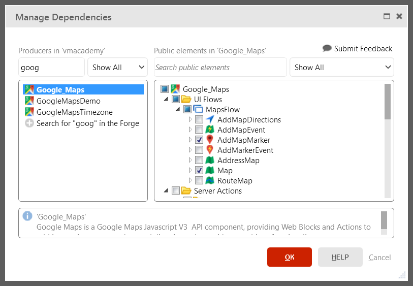 Use a Forge Component Made by the Community - OutSystems 10 Documentation