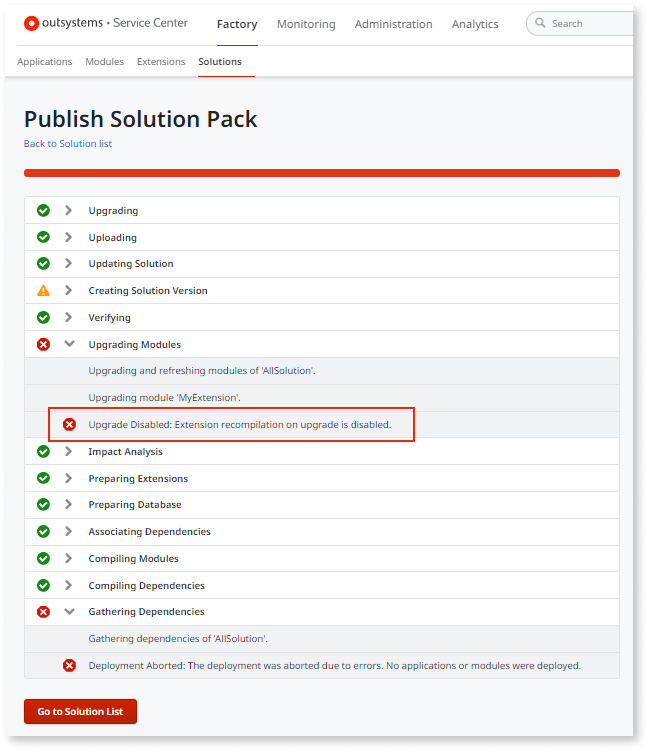 Server extension recompilation on upgrade - OutSystems サポート