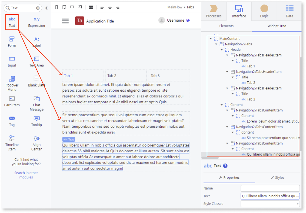 Tabs - OutSystems 11 Documentation