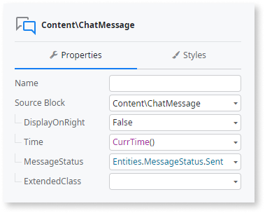 Chat Message - OutSystems 11 Documentation