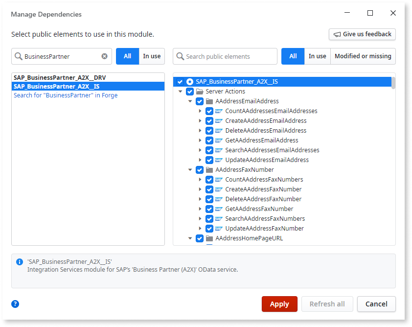 Integration Builderを使用する - OutSystems 11 ドキュメンテーション