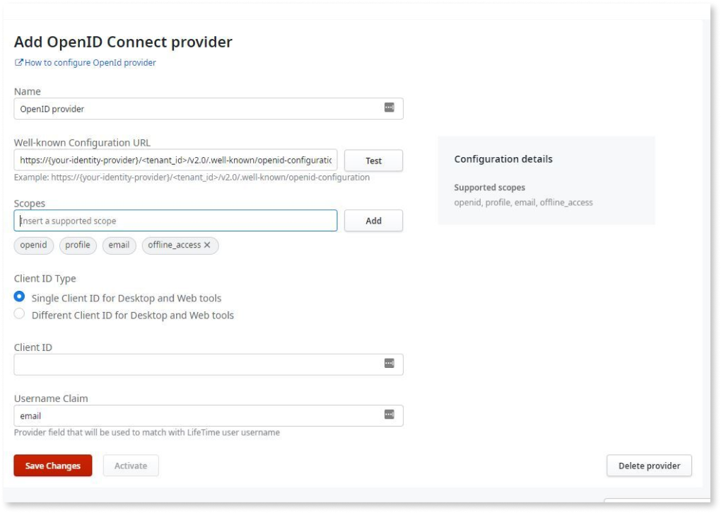 Lifetime認証を構成する - OutSystems 11 ドキュメンテーション