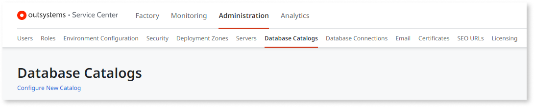 Multiple Database Catalogs and Schemas - OutSystems Support