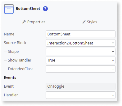 Bottom Sheet - ODC Documentation