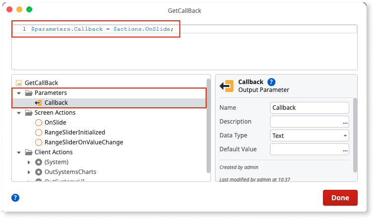 Provider client actions - OutSystems 11 Documentation