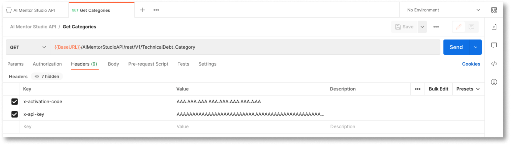 AI Mentor Studio API authentication - OutSystems 11 Documentation
