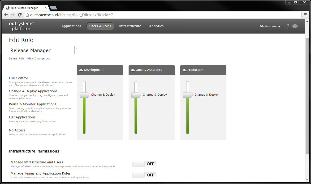 Grant IT Roles for a Specific Application - OutSystems 10 Documentation