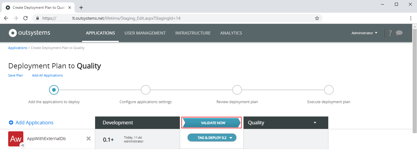 Deploy an Integration With an External Database - OutSystems 11 Documentation