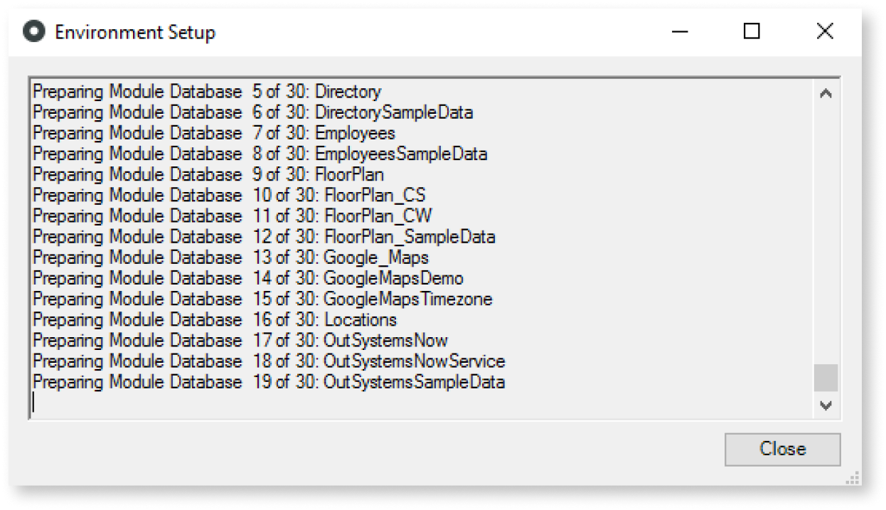 Modules preparation step during Platform Server upgrade - OutSystems 11 ...