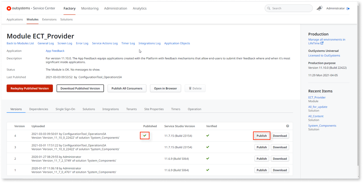 How to change the Activation Code of your infrastructure - OutSystems Support