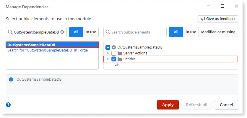 Sample data - OutSystems 11 Documentation
