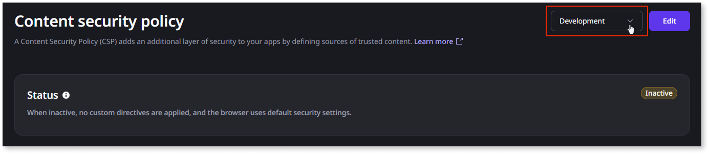 Content security policy - ODC Documentation