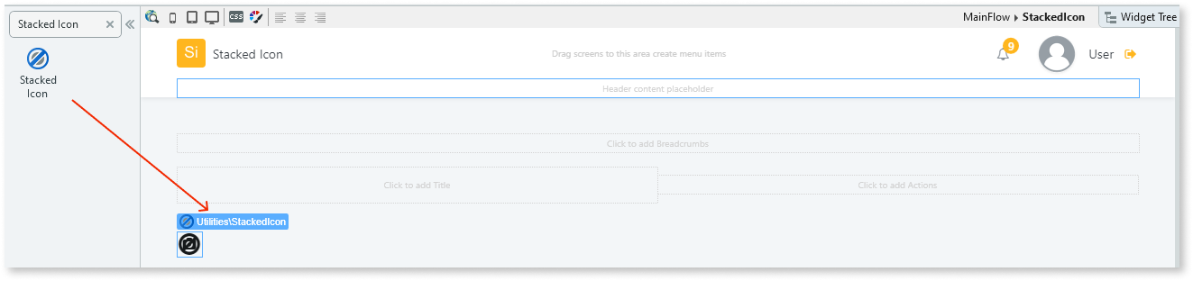 Stacked Icon - OutSystems 11 Documentation