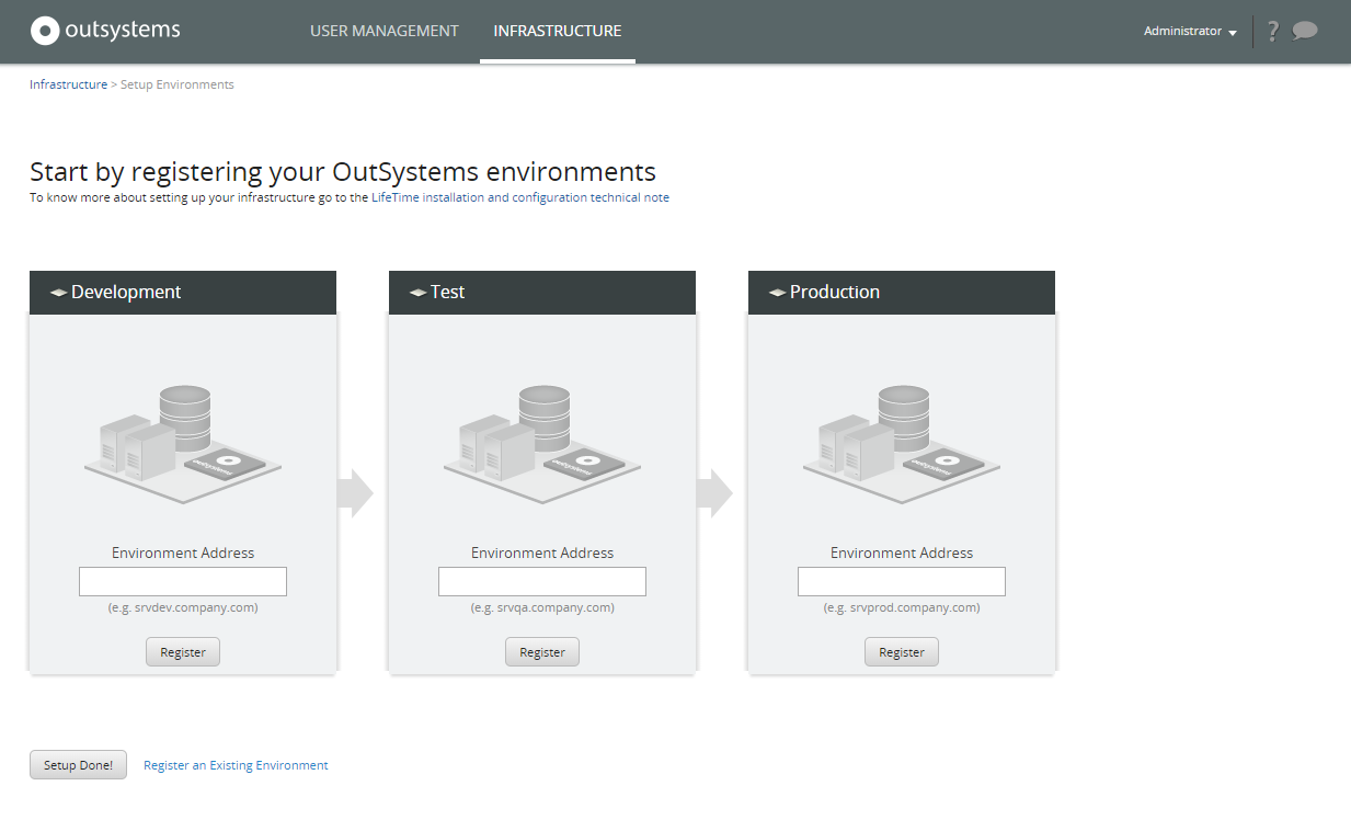 Reinstall the infrastructure management console in a dedicated ...
